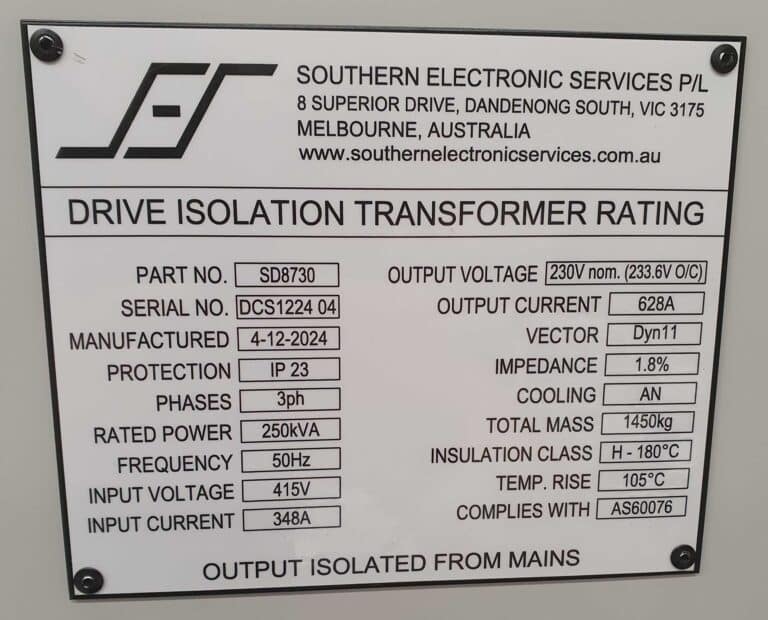 Drive Isolation Transformers at Glencore BMA – SES